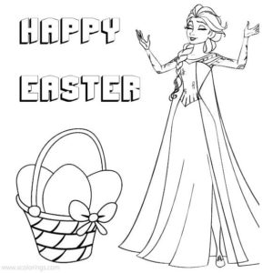 Disney Princess Ariel Easter Coloring Pages - XColorings.com