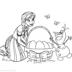 Disney Princess Ariel Easter Coloring Pages - XColorings.com