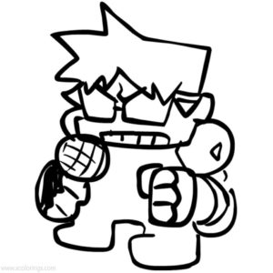 Friday Night Funkin Coloring Pages Pico - XColorings.com