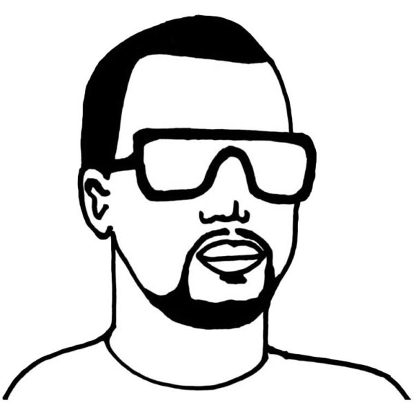 Kanye West Coloring Pages Linear - XColorings.com