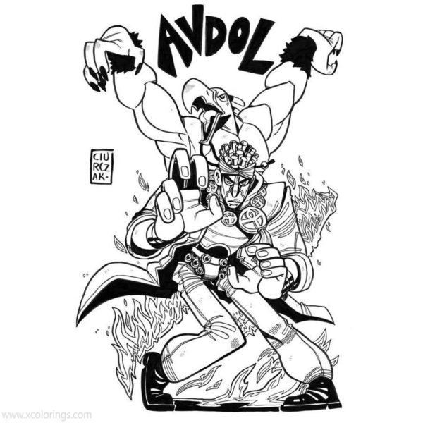 Dio from JoJo's Bizarre Adventure Coloring Pages - XColorings.com