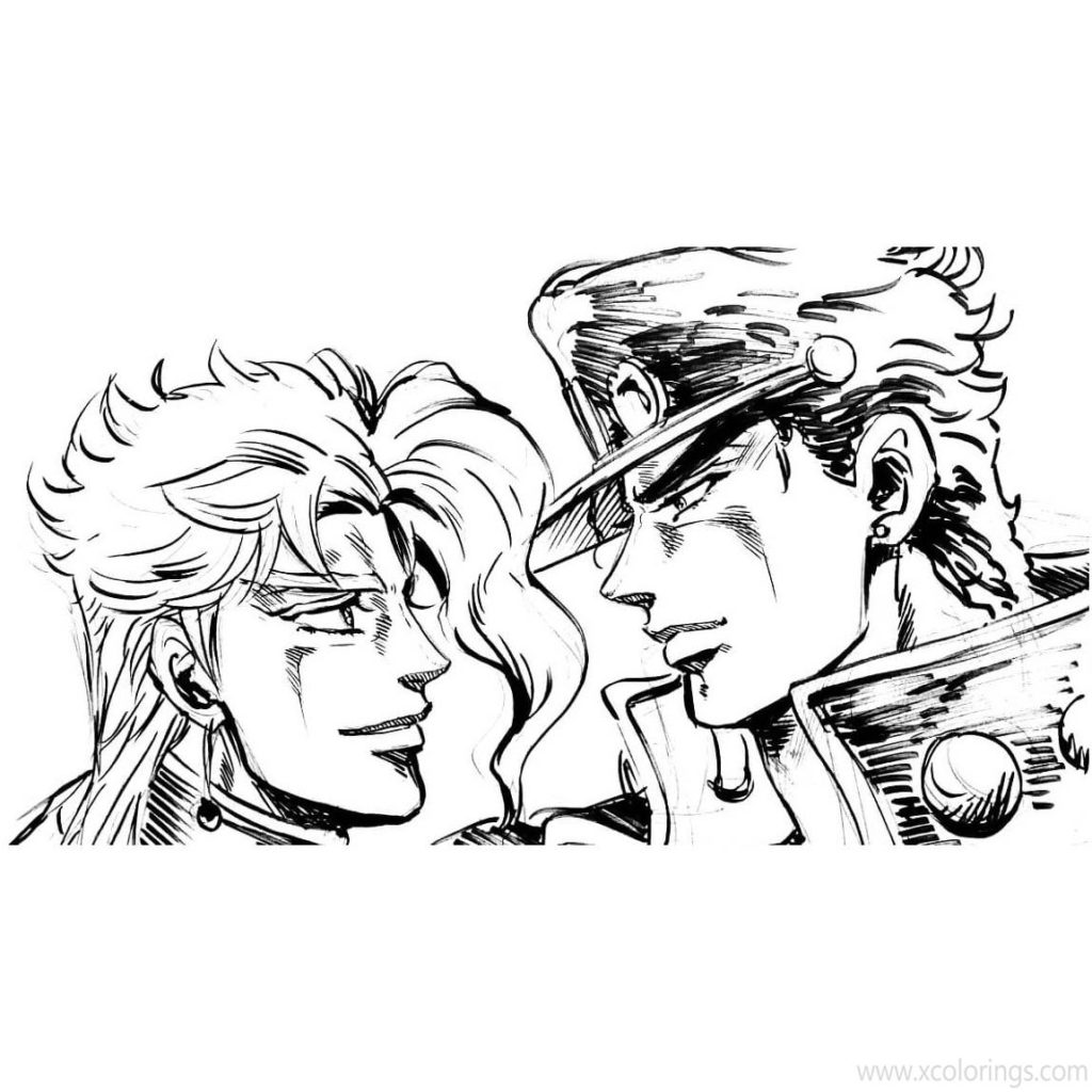 Jotaro from JoJo's Bizarre Adventure Coloring Pages - XColorings.com