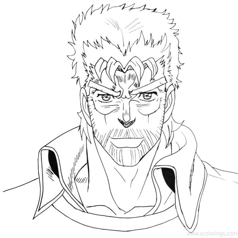 JoJo's Bizarre Adventure Coloring Pages Dio and Mir - XColorings.com