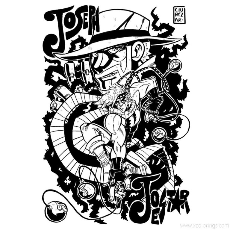 JoJo's Bizarre Adventure Coloring Pages Character - XColorings.com