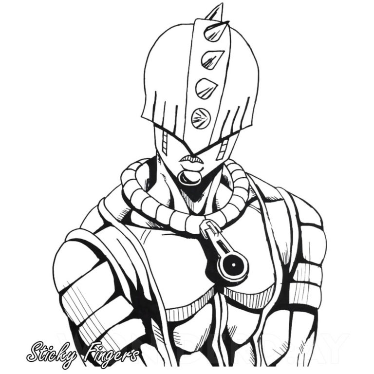 JoJo's Bizarre Adventure Coloring Pages Dio and Mir - XColorings.com