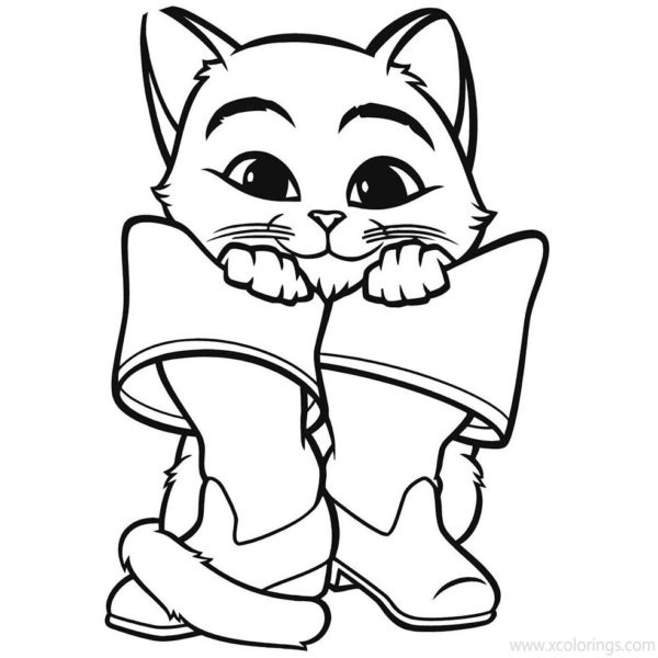 Proud Puss in Boots Coloring Pages - XColorings.com