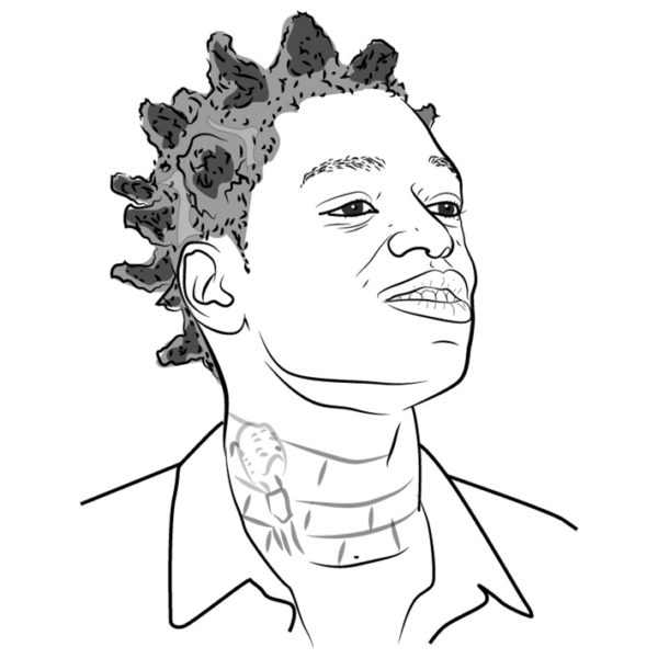 Kodak Black Coloring Pages Fanart by Sean Ryan - XColorings.com