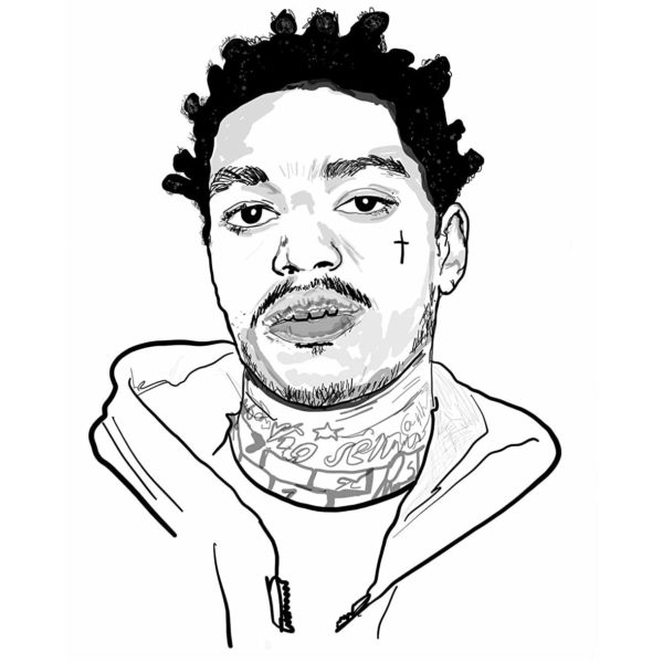 Kodak Black Coloring Pages Fanart by Sean Ryan - XColorings.com