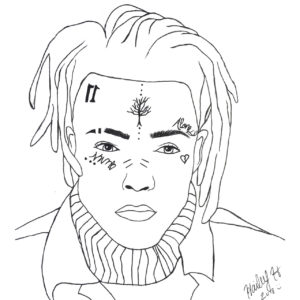 Rapper Lil Pump Coloring Pages - XColorings.com