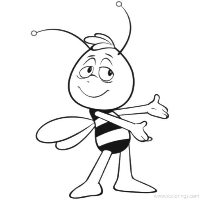 Maya The Bee Coloring Pages Willy and Flip - XColorings.com