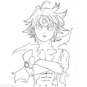 The Seven Deadly Sins Coloring Pages Nanatsu No Taizai Character Ban ...