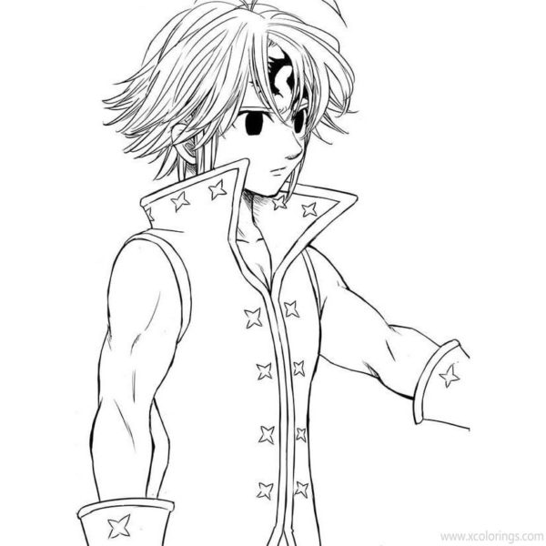 The Seven Deadly Sins Coloring Pages Ban - XColorings.com