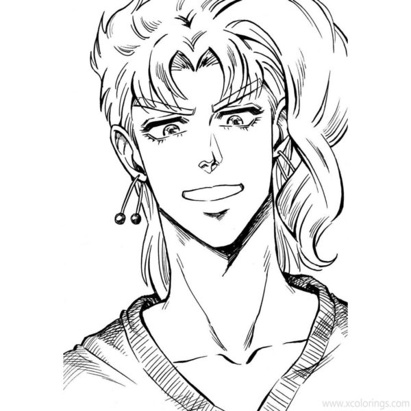 Jotaro from JoJo's Bizarre Adventure Coloring Pages - XColorings.com