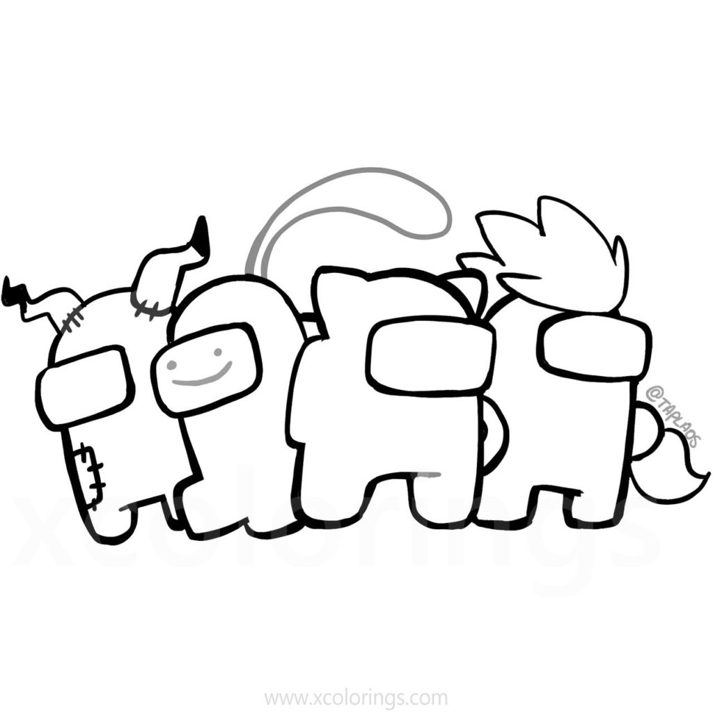 Among Us Coloring Pages Charizard Pokemon Skin - XColorings.com