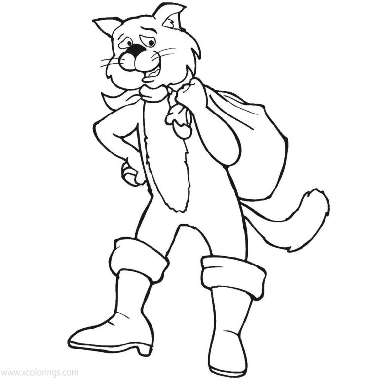 Puss in Boots Coloring Pages with Shrek - XColorings.com