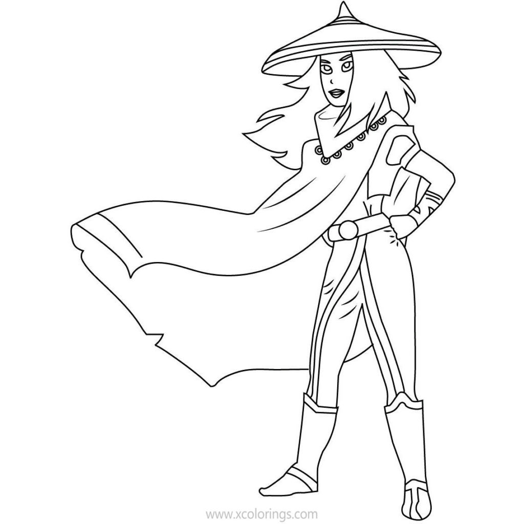 Raya And The Last Dragon Coloring Pages Sisu Outline - XColorings.com
