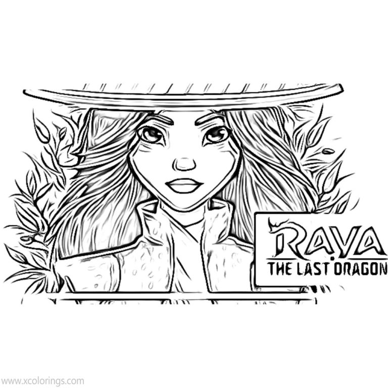Raya And The Last Dragon Coloring Pages Raya with Sword - XColorings.com