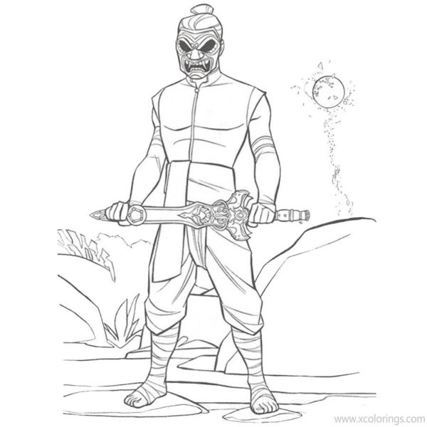 Raya And The Last Dragon Coloring Pages Raya with Sword - XColorings.com