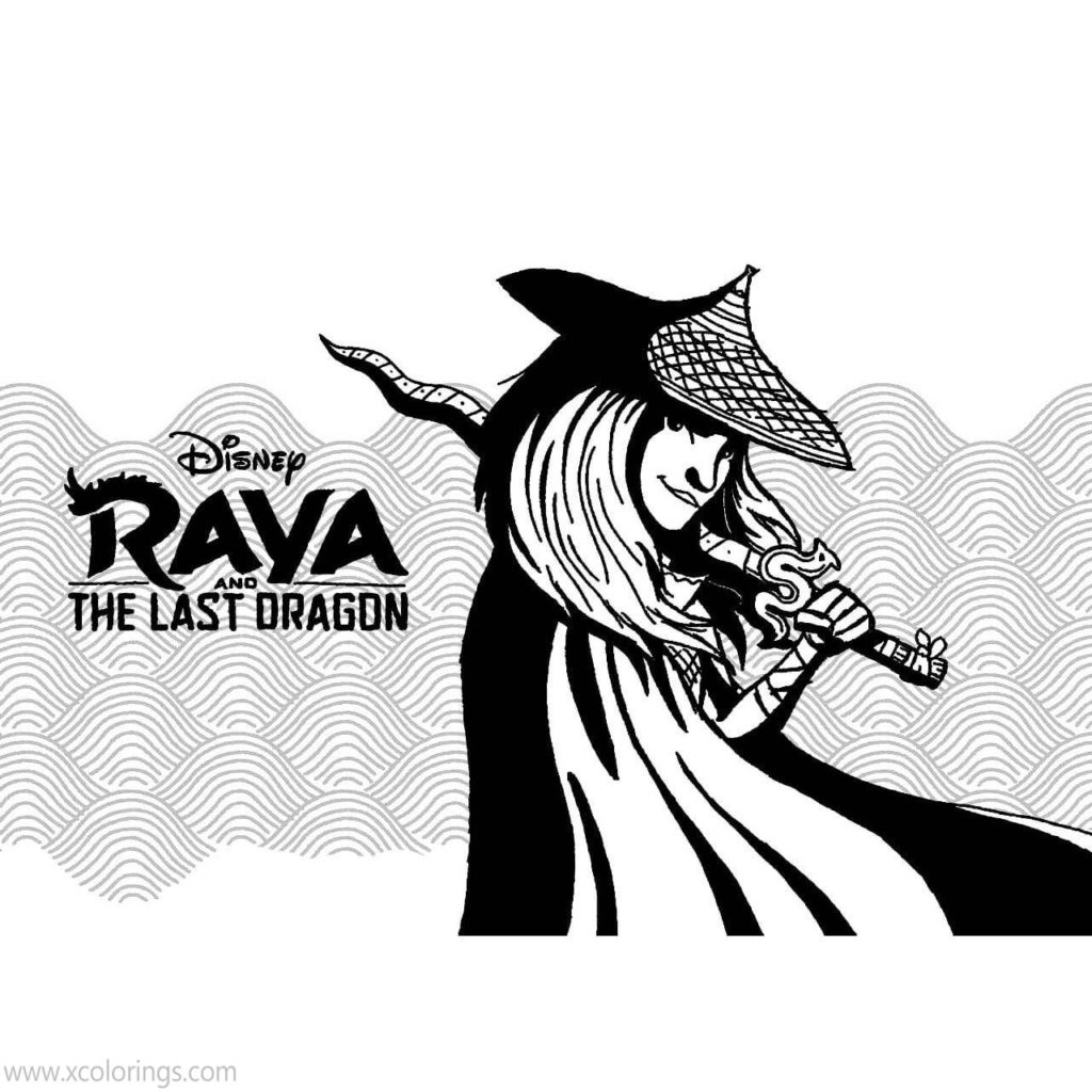 Raya And The Last Dragon Coloring Pages Character Boun - XColorings.com