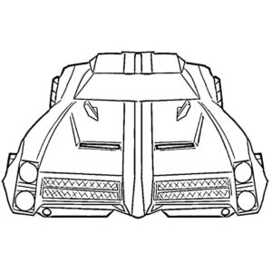Rocket League Coloring Pages Octane the Racing Car - XColorings.com