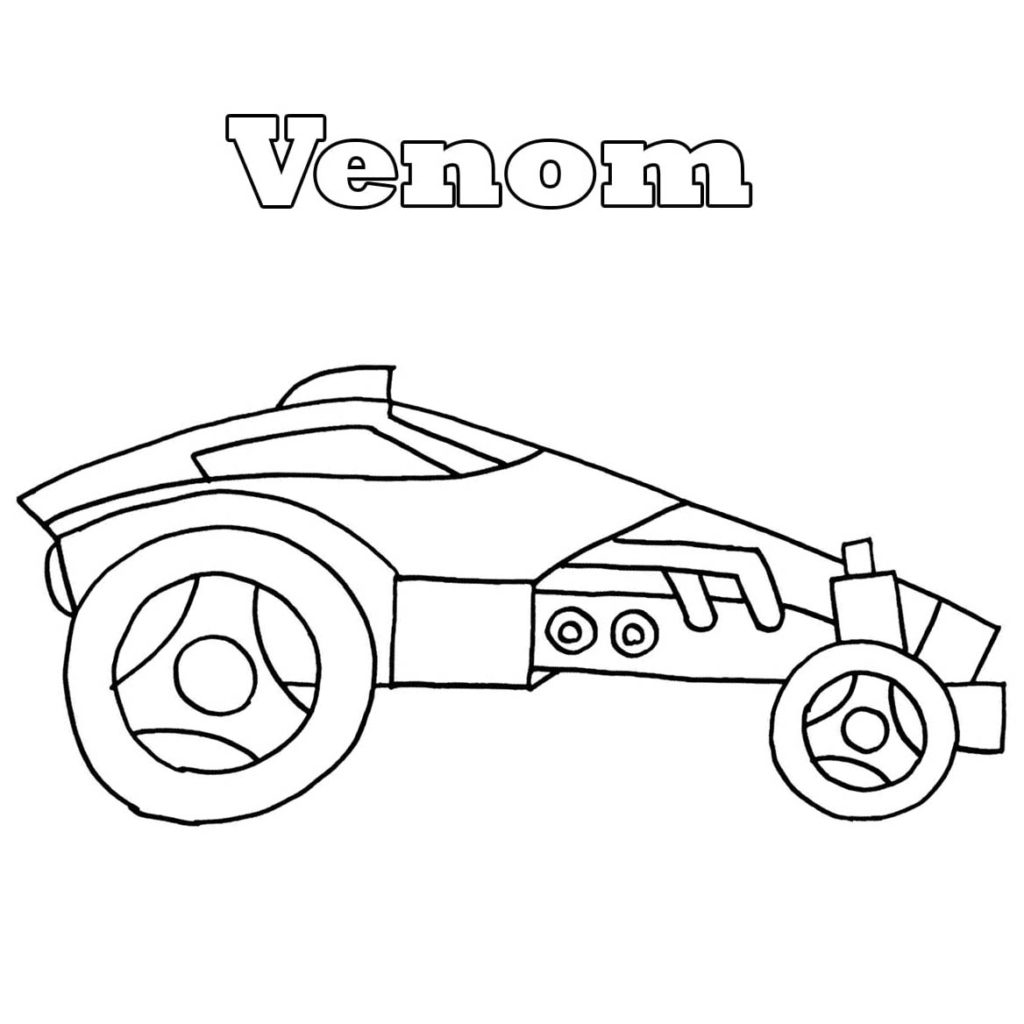 Rocket League Coloring Pages Octane the Racing Car - XColorings.com