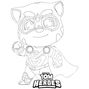 Talking Tom Heroes Coloring Pages Characters - XColorings.com
