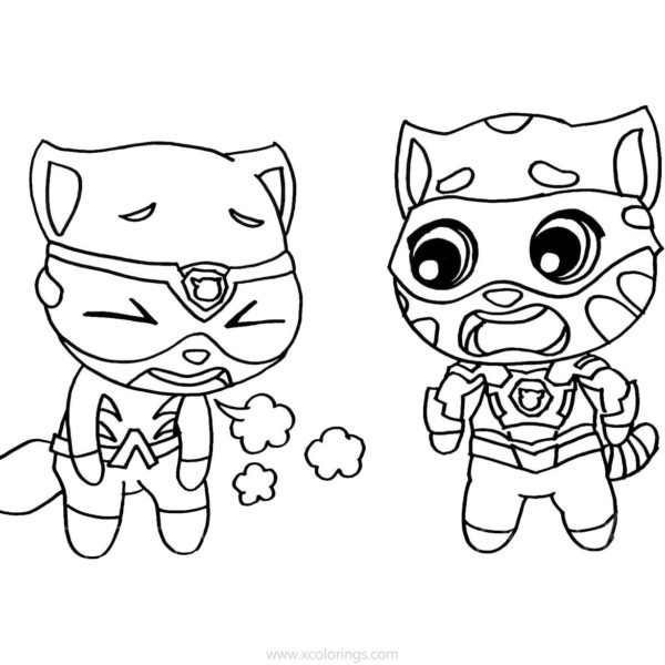 Talking Tom Heroes Coloring Pages Hero Hank - XColorings.com