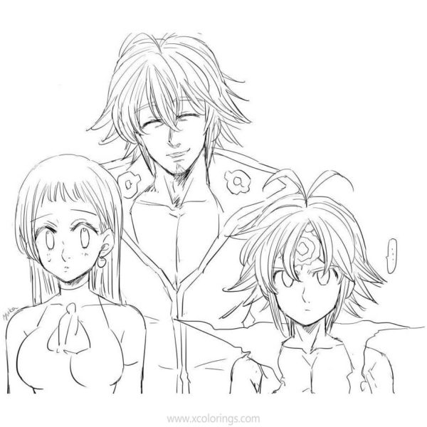 Meliodas from The Seven Deadly Sins Coloring Pages Nanatsu No Taizai ...