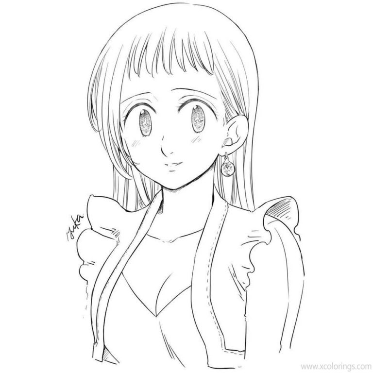 The Seven Deadly Sins Coloring Pages Nanatsu No Taizai Character Ban ...