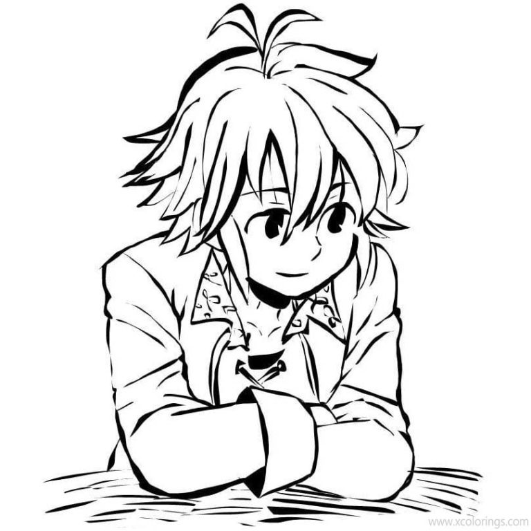 Meliodas from The Seven Deadly Sins Coloring Pages Nanatsu No Taizai ...