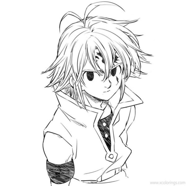 Elizabeth from The Seven Deadly Sins Coloring Pages - XColorings.com