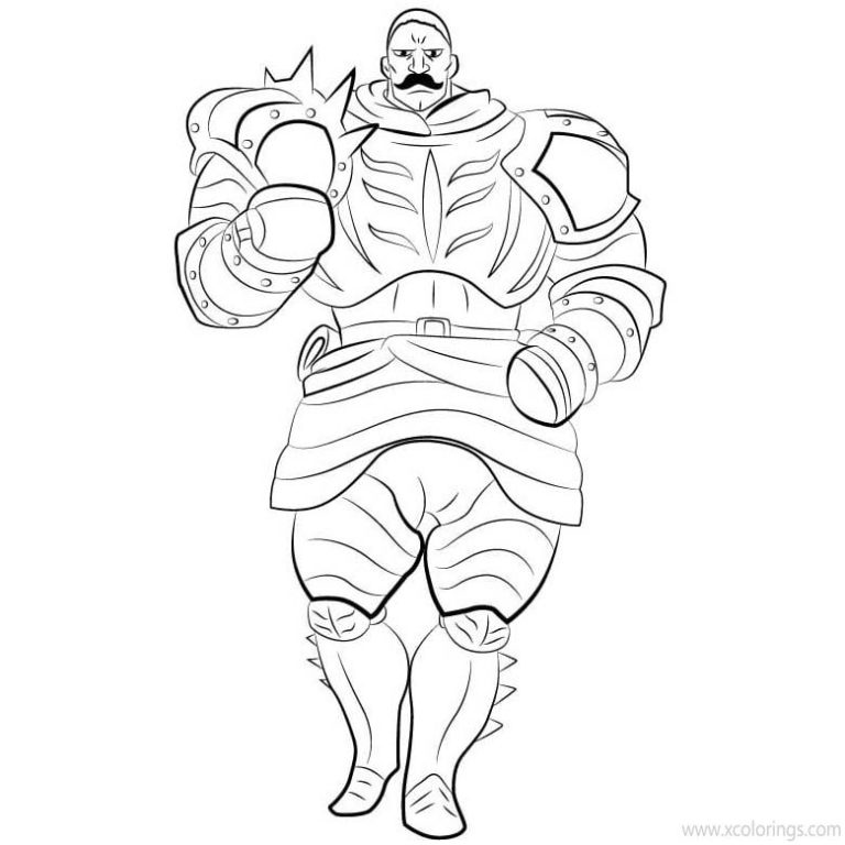 The Seven Deadly Sins Coloring Pages Nanatsu No Taizai Character Ban ...