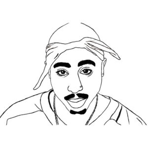 Tupac Coloring Pages Vynil Car - XColorings.com