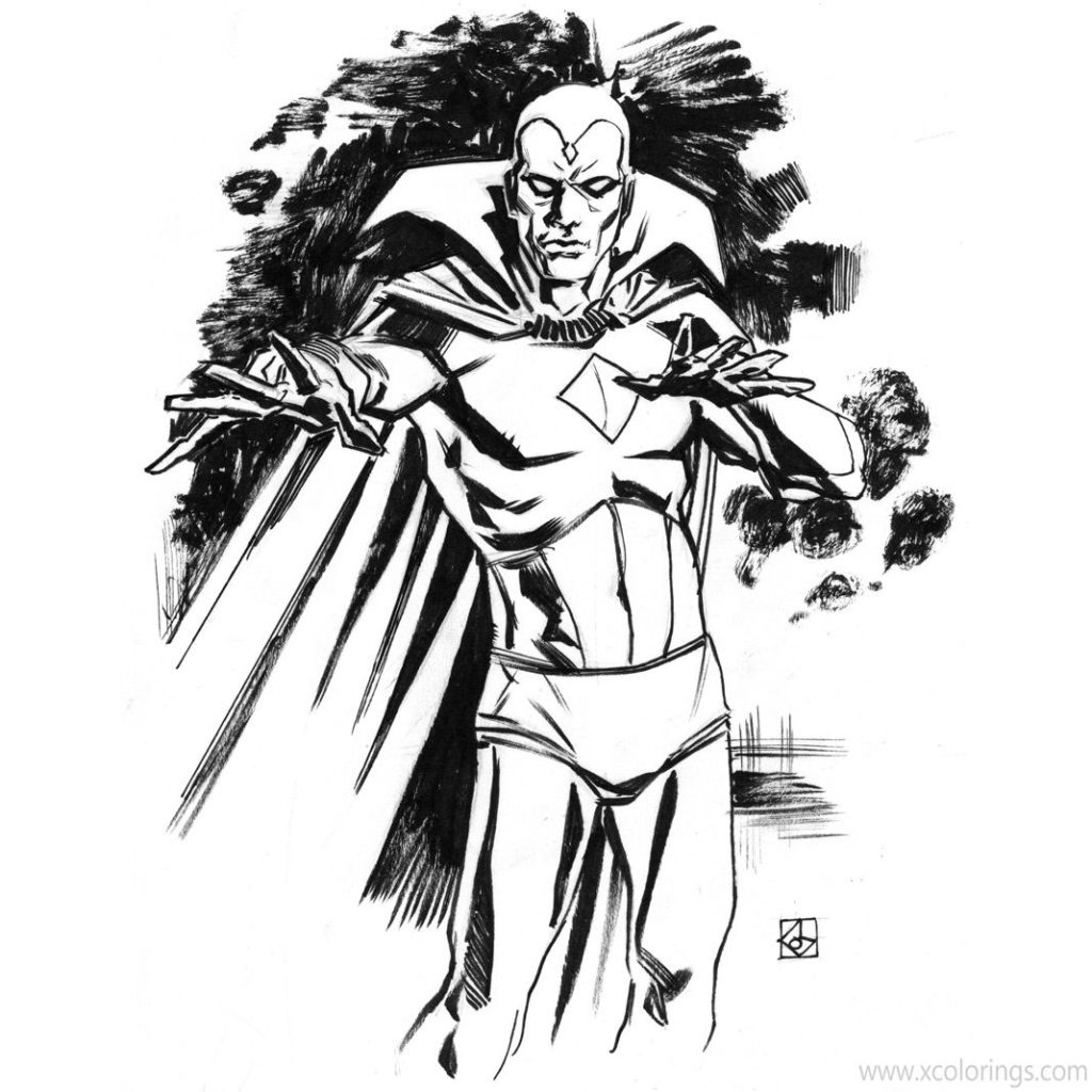 WandaVision Coloring Pages Vision and Scarlet Witch by jason muhr ...