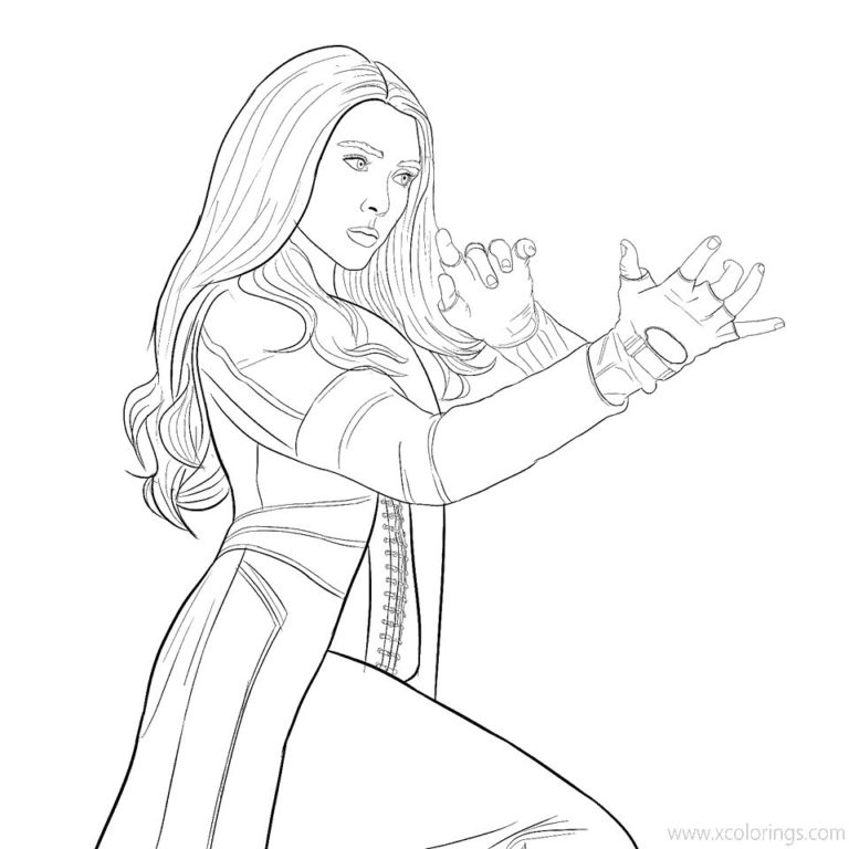 WandaVision Coloring Pages Vision and Scarlet Witch by jason muhr ...