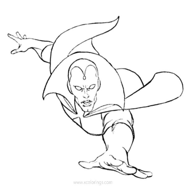WandaVision Coloring Pages Vision and Scarlet Witch by jason muhr ...