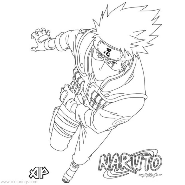 Hatake Kakashi from Naruto Coloring Pages - XColorings.com