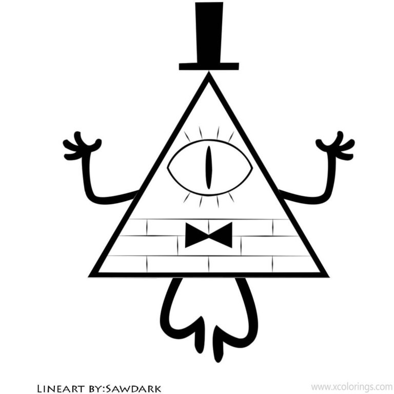 Gravity Falls Bill Cipher Coloring Pages - XColorings.com