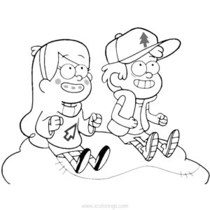 Gravity Falls Coloring Pages Mabel Outline - XColorings.com