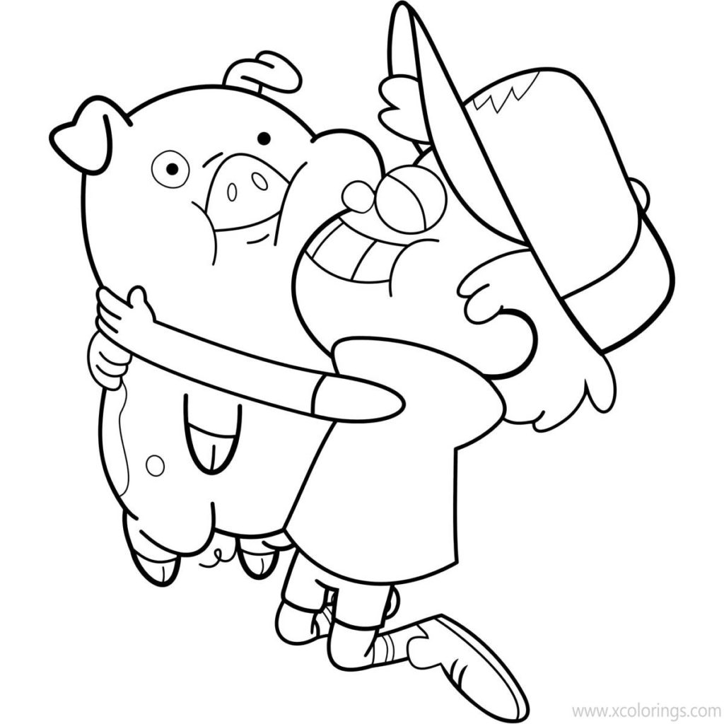 Gravity Falls Coloring Pages Dipper Mabel Uncle Stan and Soos ...