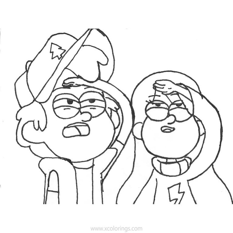 Gravity Falls Coloring Pages Mabel Outline - XColorings.com