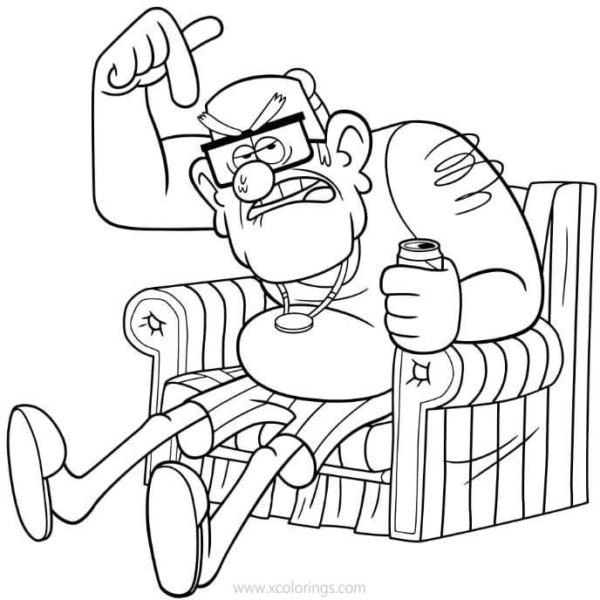 Gravity Falls Coloring Pages Dipper Mabel Uncle Stan and Soos ...