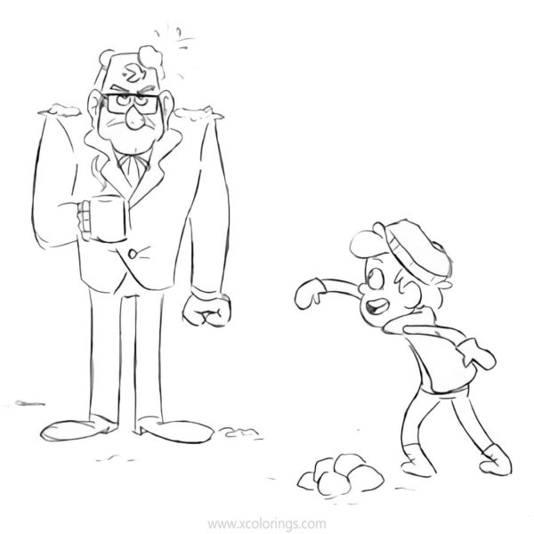 Gravity Falls Coloring Pages Soos - XColorings.com
