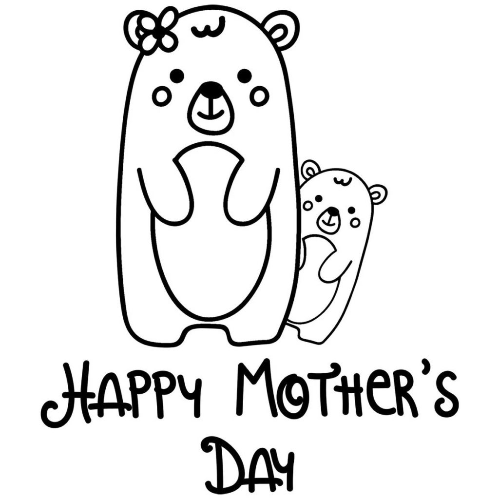 Mother's Day Coloring Pages Bears I Love Grandma Hugs - XColorings.com