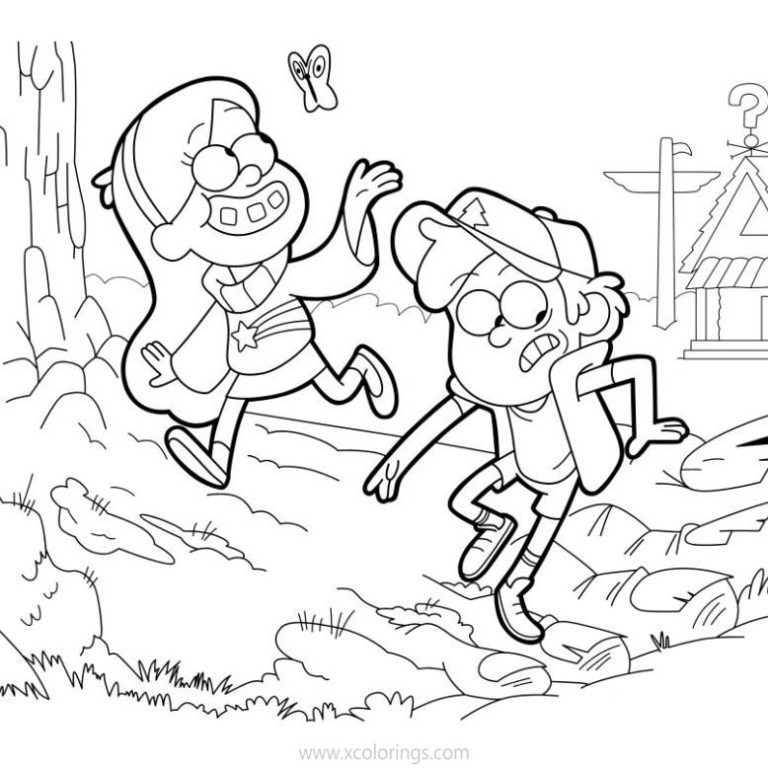 Gravity Falls Coloring Pages Sadly Dipper Pines - XColorings.com