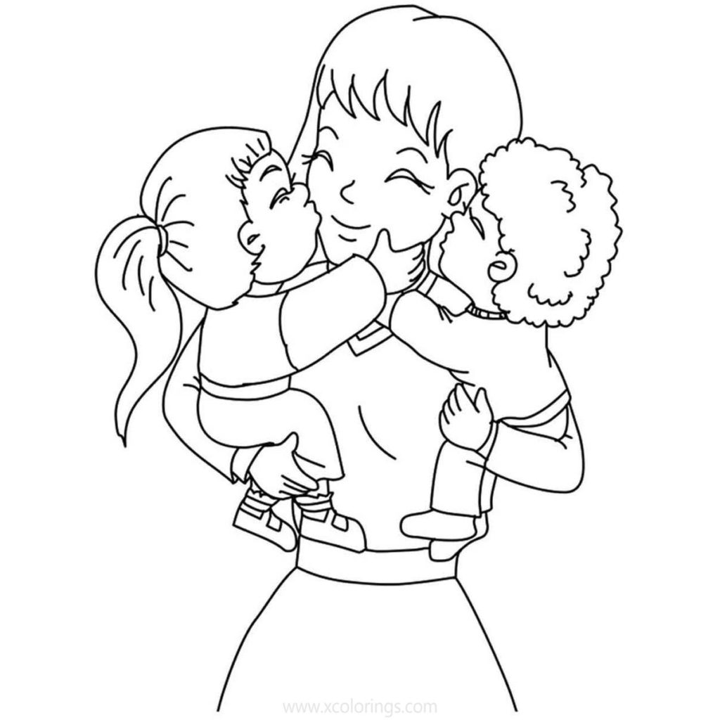 Mother's Day Best Mom Card Coloring Pages - XColorings.com