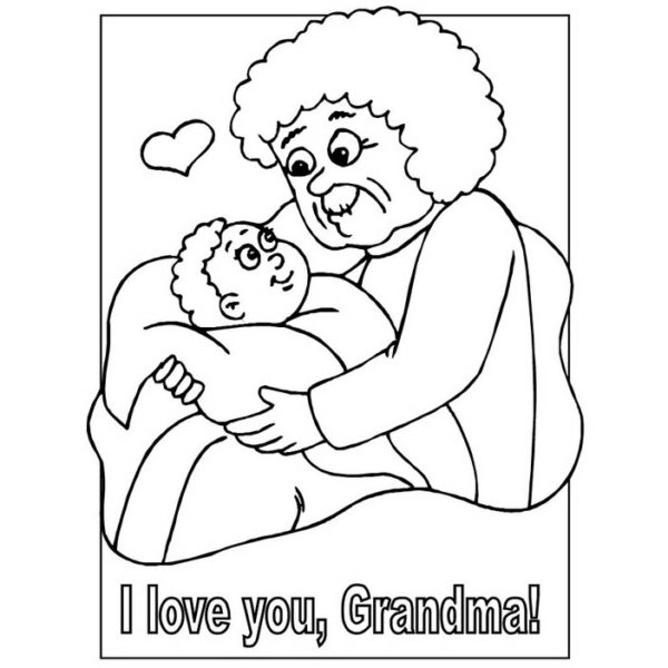 Grandma Mother's Day Coloring Pages Free to Print - XColorings.com