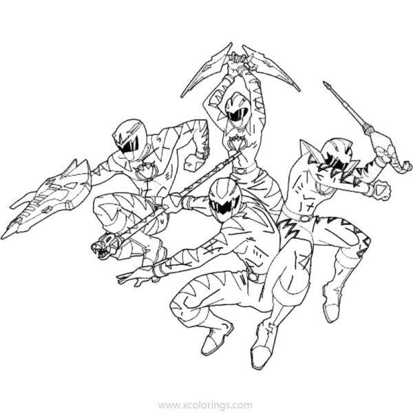 Power Rangers Dino Charge Coloring Pages Red Ranger - XColorings.com