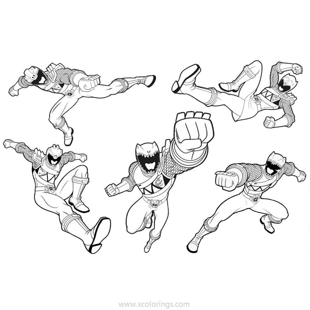 Power Rangers Dino Charge Coloring Pages Pink Ranger - XColorings.com