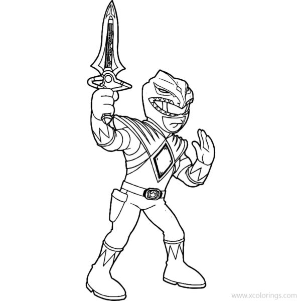 Power Rangers Dino Charge Coloring Pages Red Ranger - XColorings.com